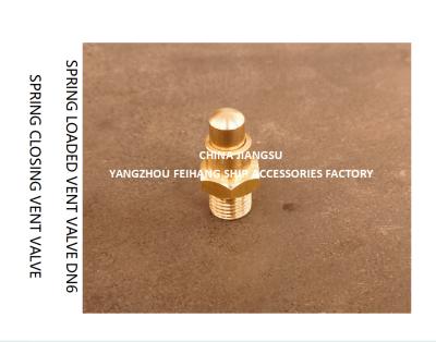 China DN6 Spring Loaded Vent Valve with Threaded End Compliant with CB/T3778-1999 Standard for sale