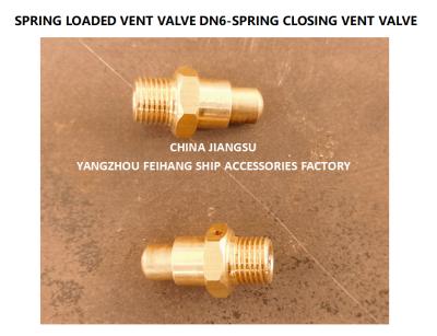 China DN6 Spring Loaded Vent Valve with Threaded End Compliant with CB/T3778-1999 Standard for sale