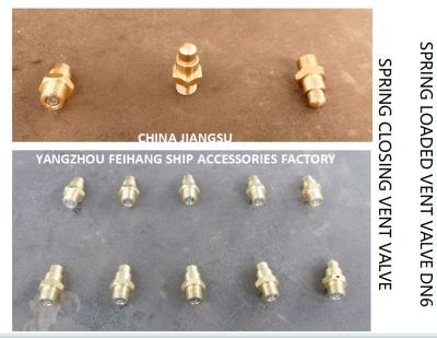 China DN6 Spring Loaded Vent Valve with Threaded End Compliant with CB/T3778-1999 Standard for sale