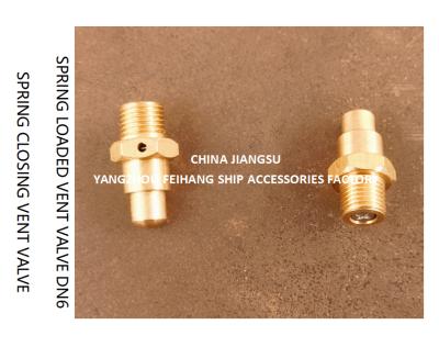 China DN6 Spring Loaded Vent Valve with Threaded End Compliant with CB/T3778-1999 Standard for sale