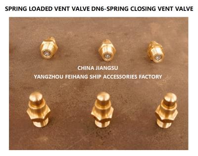 China DN6 Spring Loaded Vent Valve with Threaded End Compliant with CB/T3778-1999 Standard for sale