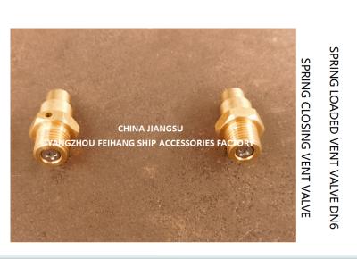 China DN6 Spring Loaded Vent Valve with Threaded End Compliant with CB/T3778-1999 Standard for sale