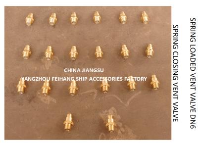 China DN6 Spring Loaded Vent Valve with Threaded End Compliant with CB/T3778-1999 Standard for sale