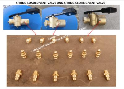 China DN6 Spring Loaded Vent Valve with Threaded End Compliant with CB/T3778-1999 Standard for sale