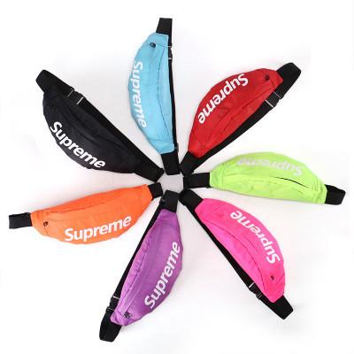 China SUPREME waist bag travel waist bag sport bag Unisex Nylon with candy color for sale