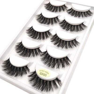 China 5 Pairs natural dramatic mink Eyelashes 3D False Eyelashes for sale