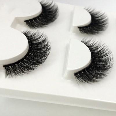 China Thick EyeLash 100% Real 3D Mink Eyelashes 3 Pairs fake eye lashes for sale