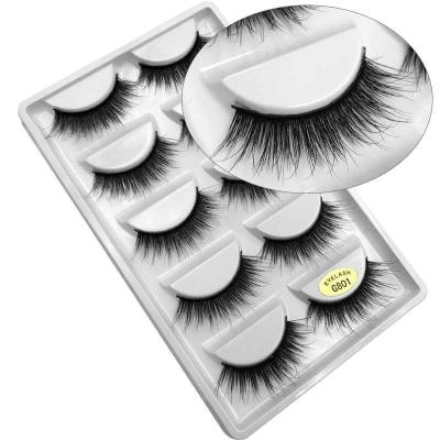 China 5 pairs sexy 3D mink Eyelashes long handmade nature makeup lashes for sale
