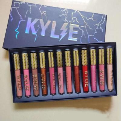 China kylie Liquid Lipstick 12pcs set Waterproof Matte Moisturizer Smooth Lip Stick lightning kit Long Lasting for sale