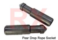 China Nickel Alloy Wireline Tool String Slickline Pear Drop Rope Socket for sale