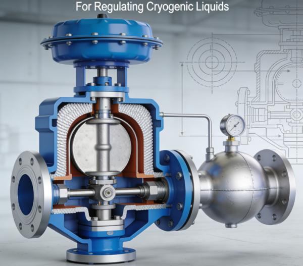 Quality High Performance Thermal Insulated Pneumatic Diaphragm Actuated 2 Way Globe Control Valve For Precise Regulation Of Cryogenic Liquids for sale