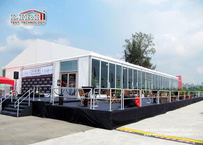 China 500 people White Luxury Wedding Tents Solid Glass Walls For Outdoor Event for sale