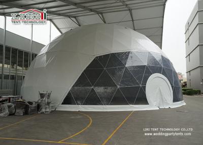 China White Roof Cover With Transparent Entrance For  Steel Geodesic Dome Tent For Event for sale