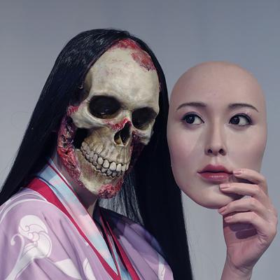 China Van de Wasbeeldhouwwerken van het verschrikkingsthema van de het Spookhars Menselijk de Wascijfer voor Met de hand gemaakt Park Te koop