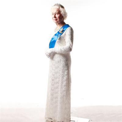 China De majesteit Koningin Elizabeth Wax Statue Figure Fiberglass simuleerde hoog Realistisch Te koop