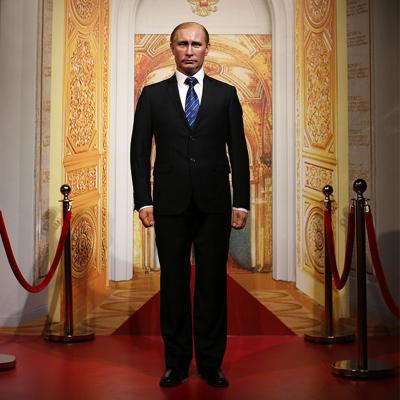 Cina Figure di cera della celebrità di condizione di Putin figura di cera realistica del silicone di posizione 66,9 pollici in vendita