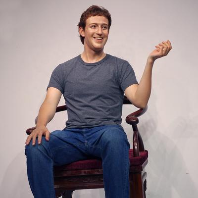 Cina Statue realistiche della gomma di silicone della scultura di 1:1 di Mark Zuckerberg Wax Statue della celebrità iper in vendita