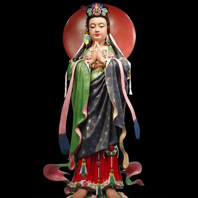 中国 仏の宗教のガラス繊維の大きいサイズの表示のための極度の現実的なGuanyinのワックスの彫像 販売のため