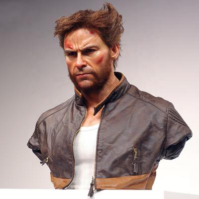 Cina Figura di cera a grandezza naturale personale famosa della statua del busto della resina di Wolverine in vendita