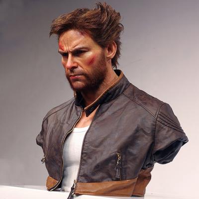 Cina Figura di cera a grandezza naturale personale famosa della statua del busto della resina di Wolverine in vendita