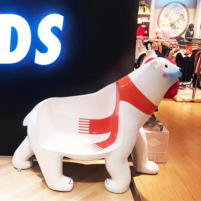 Cina La scultura dell'orso polare FRP/sculture su ordinazione animali della vetroresina presiede nordico in vendita