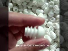 Injection molding of round plug