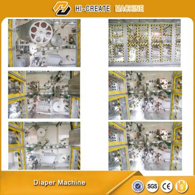 China Máquina de fabricação de fraldas de controle PLC servo motor 400 peças/min à venda