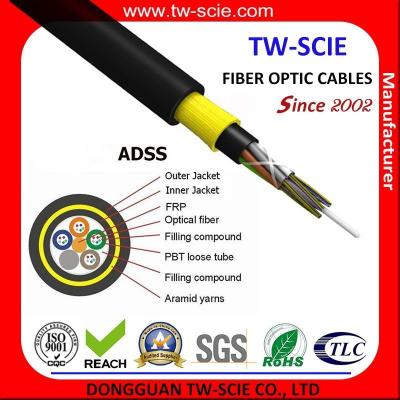 China Double Jacket Self Supporting ADSS Cable for sale