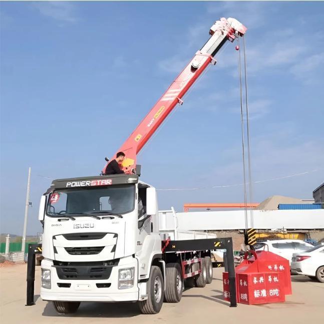 Lifting Machinery Folding Arm Hydraulic Truck Mounted Crane 12 Ton Knuckle Boom Crane with Spare Parts