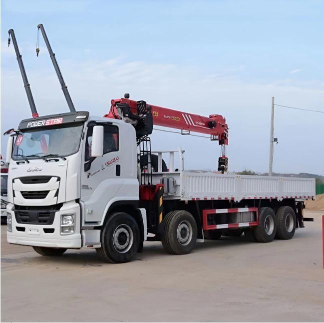 Lifting Machinery Folding Arm Hydraulic Truck Mounted Crane 12 Ton Knuckle Boom Crane with Spare Parts
