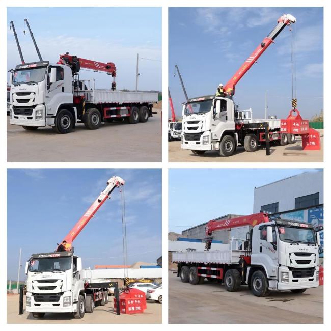 Lifting Machinery Folding Arm Hydraulic Truck Mounted Crane 12 Ton Knuckle Boom Crane with Spare Parts