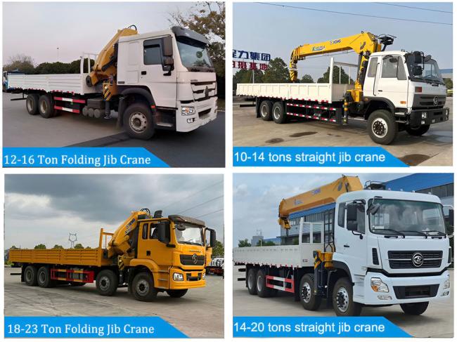 Lifting Machinery Folding Arm Hydraulic Truck Mounted Crane 12 Ton Knuckle Boom Crane with Spare Parts