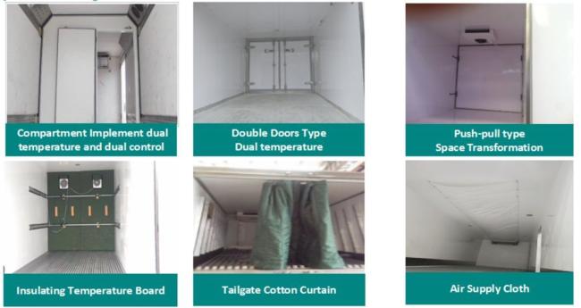 Hydraulic Steering Refrigerated Semi Trailer for Frozen Vegetable Shipping