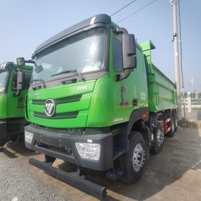 China Foton 8X4 Used Dump Truck with Air Suspension Seat Auman Dump Lorry Heavy Duty Work for sale
