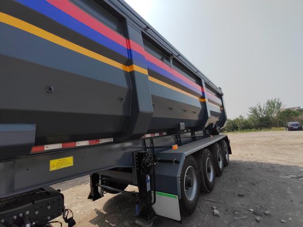 Quality Custom Color Self-Unloading Grain Transport Trailer 8000-9000mm Wheel Base and for sale