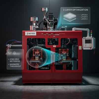 China Energy Saving PQ Valve Extrusion Blow Molding Machine for Plastic Jugs for sale