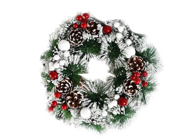 China Milieuvriendelijke Kerstmiskroon van Lit van pvc Kunstmatige Pre voor Vakantiedecoratie Te koop