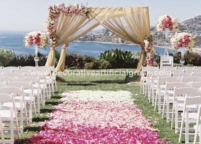 China 4.5*4.5cm 5*5cm de Decoratiezijde Rose Petals For Wedding van de Partijgebeurtenis Te koop