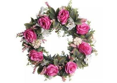 China 20“ Kunstmatige Bloemen de Deurkroon van Vakantiederocative met Groene Bladeren Te koop