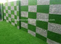 China Polyethylene Polypropylene Green Artificial Grass Wall Backdrop OEM ODM for sale