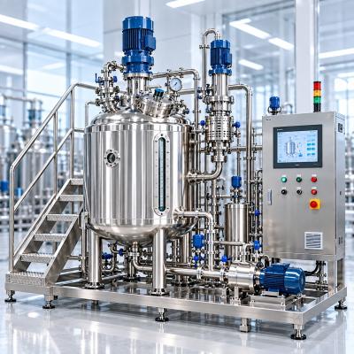 China 1000L Vacuum Emulsifying Mixing System with Homogenizer and Heating Cooling Jacket for sale