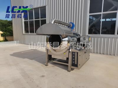 China SS304 Commercial Nuts Roasting Machine Gas Heating Chestnut Roaster Adjustable Speed for sale