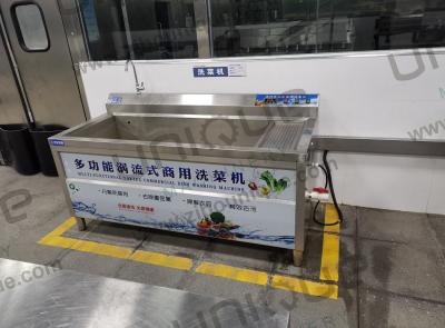 China Kitchen Equipment Fruit and Vegetable Bubble Washing Sink Machine 220v/380v/Customized for sale