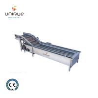 China Vegetable Washing Machine for Fruit and Vegetable Chilli Bubble Flood Processing Line for sale