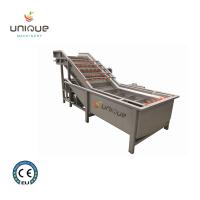 China Vegetable Washing Machine for Fruit and Vegetable Chilli Bubble Flood Processing Line for sale