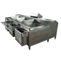 China Multi-Function Triple Tanks Reversed Vegetable Washing Machine For Busy Kitchens for sale