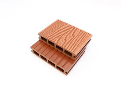 China Wood Floor 3D Embossing Texture WPC Decking Composite Deck Floor Waterproof for sale