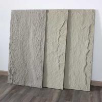 China Lightweight PU Stone Panel Wall 1200x600x50mm Artificial Polyurethane Faux Stone Fireproof Waterproof for sale