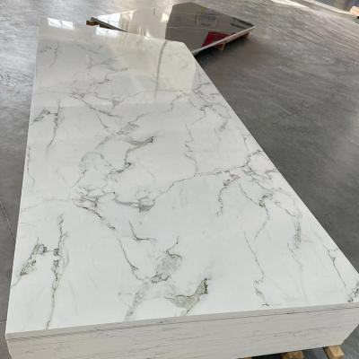 China Glanzend/Mat PVC marmeren plaat voor interieurversiering for sale