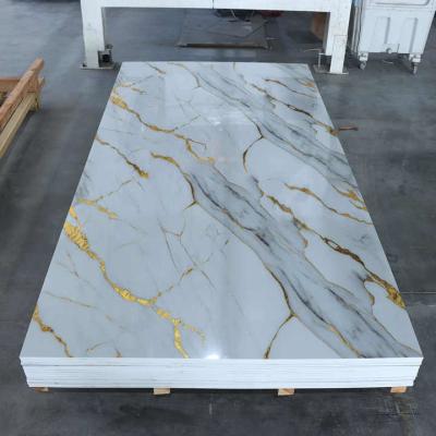 China 1220x2800 mm PVC-marmeren plaat voor interieurdecoratie for sale